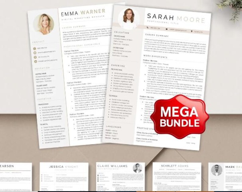 Medical Resume Template | Nurse CV Bundle | Ats-friendly Editable Word ...