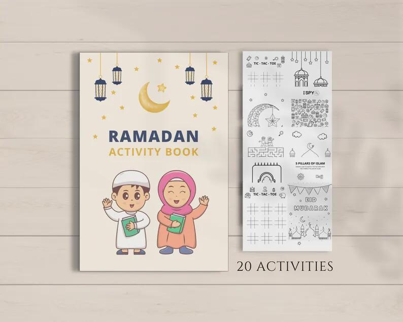 Ramadan 2026 Kids Activity Book | Islamic Coloring, Crafts & Good Deed ...