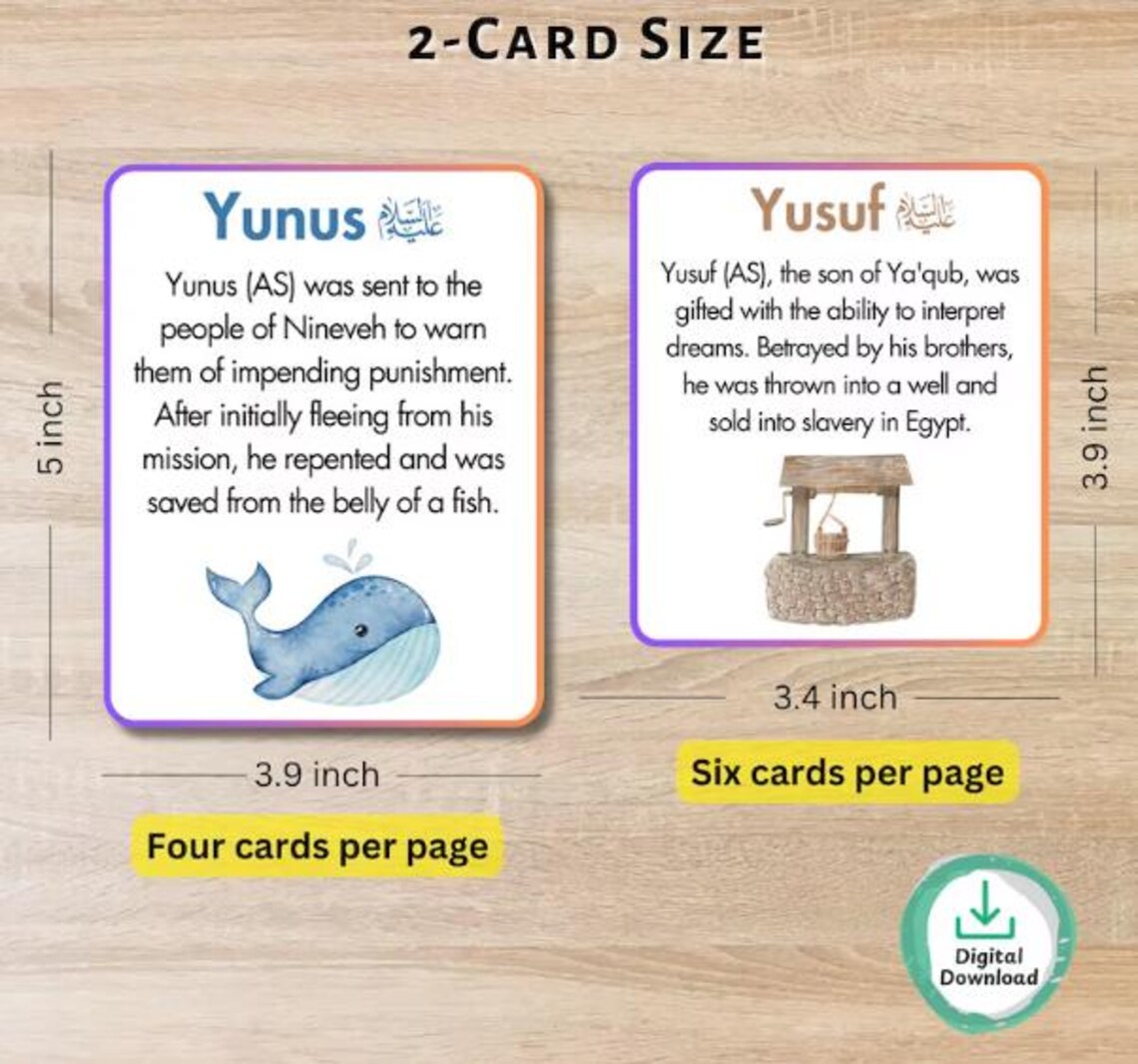 25 Prophets of Islam Flashcards | Quran Learning for Muslim Kids (PDF ...