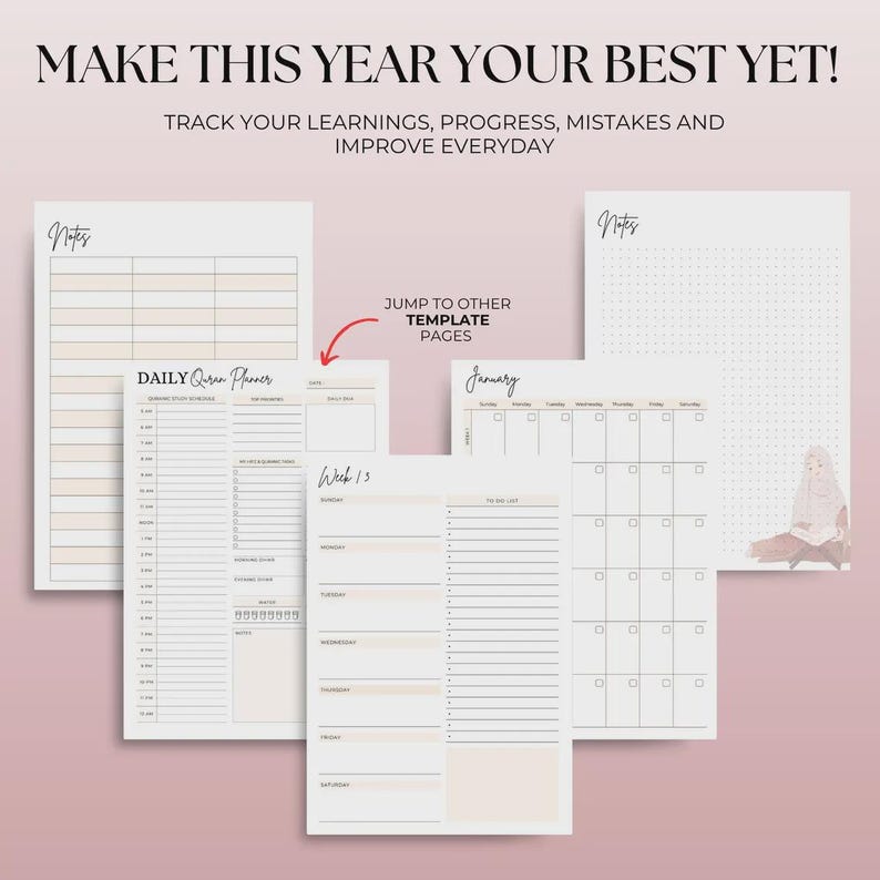 Qur’an Memorisation & Dua Planner | Hifz Tracker, Islamic Journal PDF ...