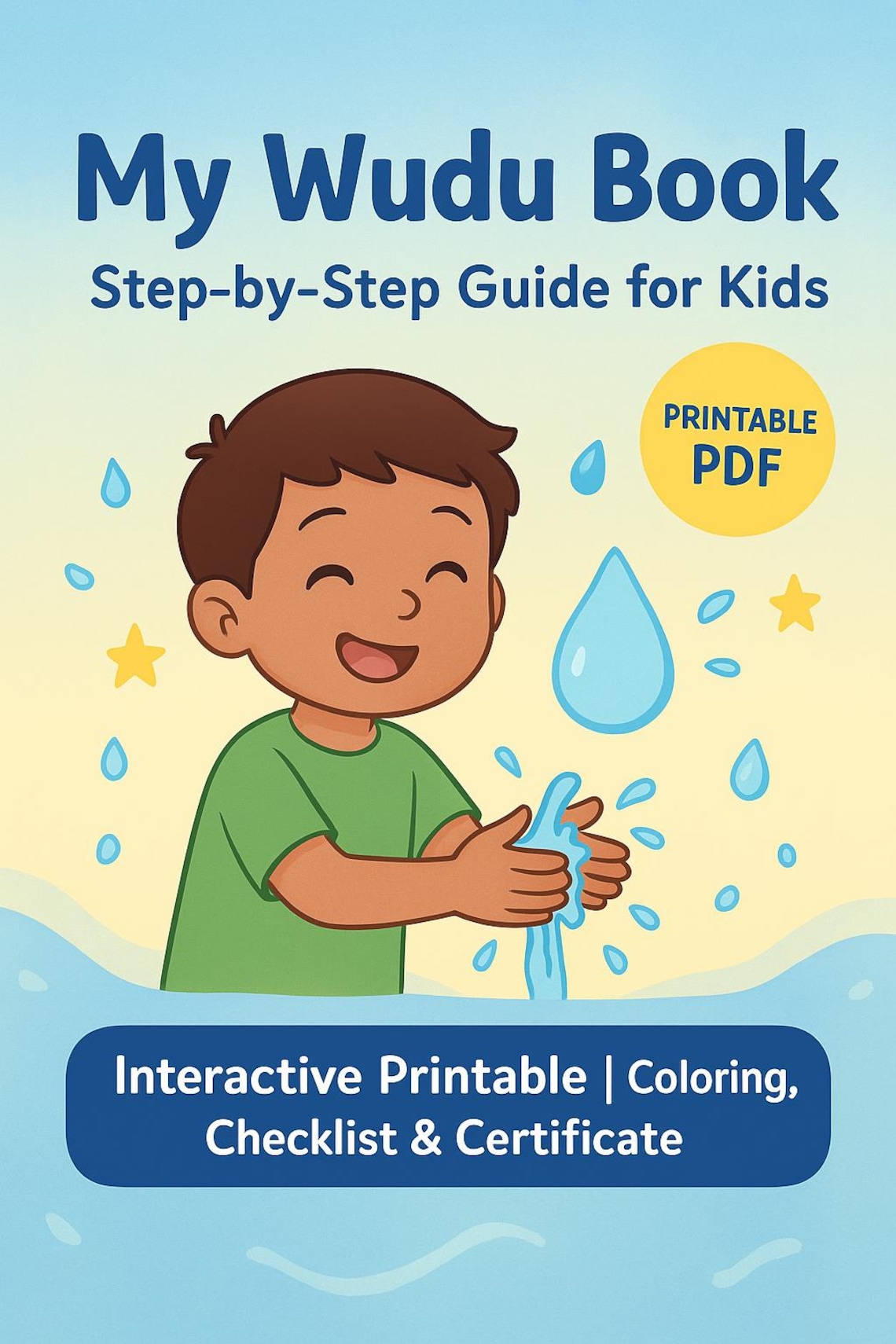 Kids Wudu Book | Step-by-step Islamic Ablution Guide (PDF) - Etsy
