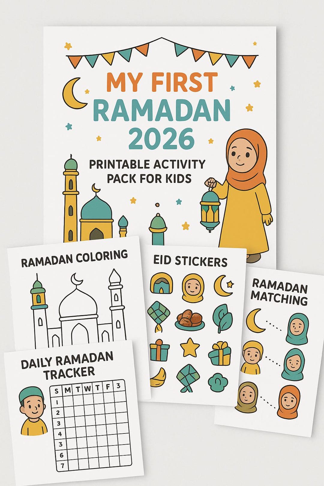 My First Ramadan 2026 Printable Activity Pack for Kids | Coloring ...