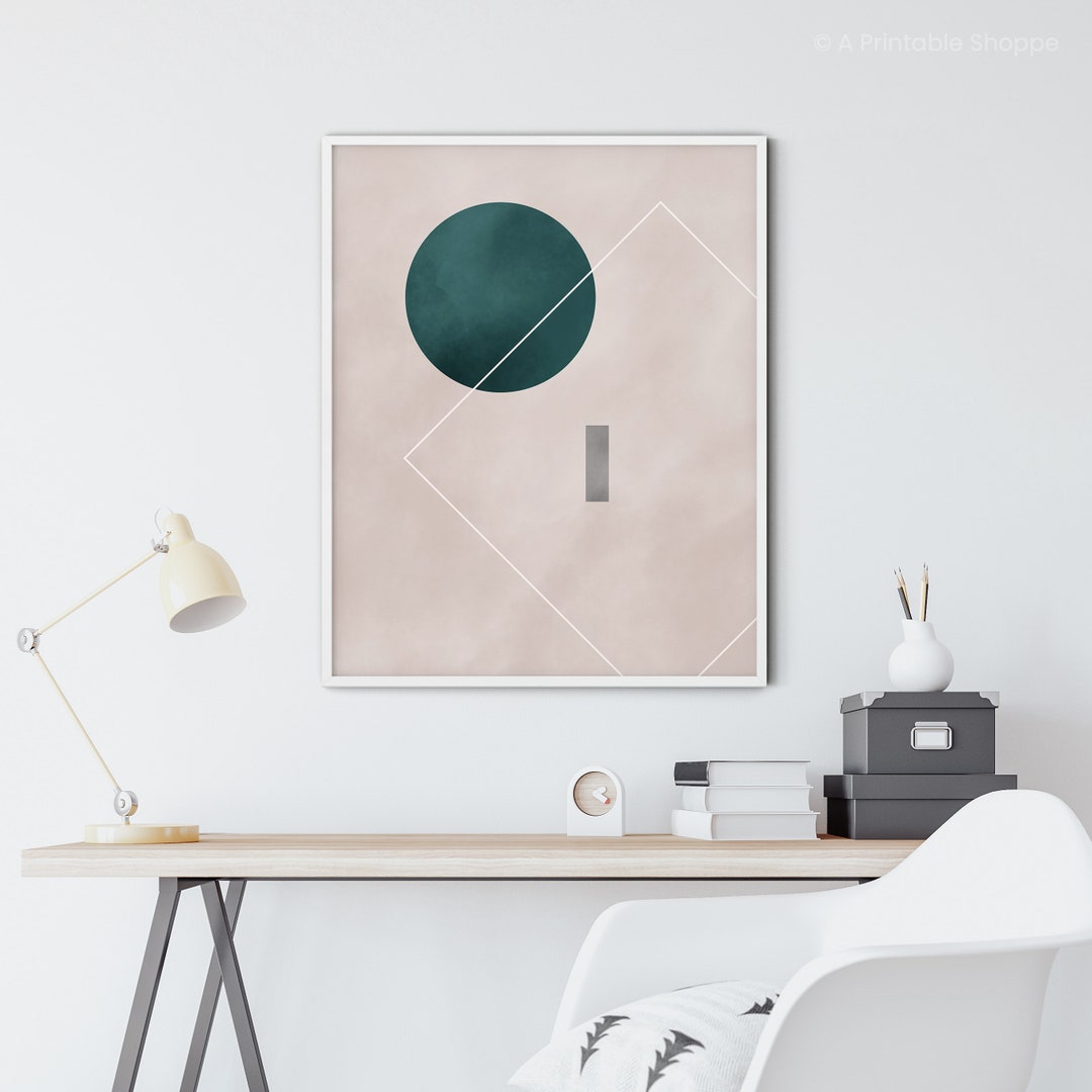 Geometric Modern Shapes Print, Instant Digital Download, Print From ...