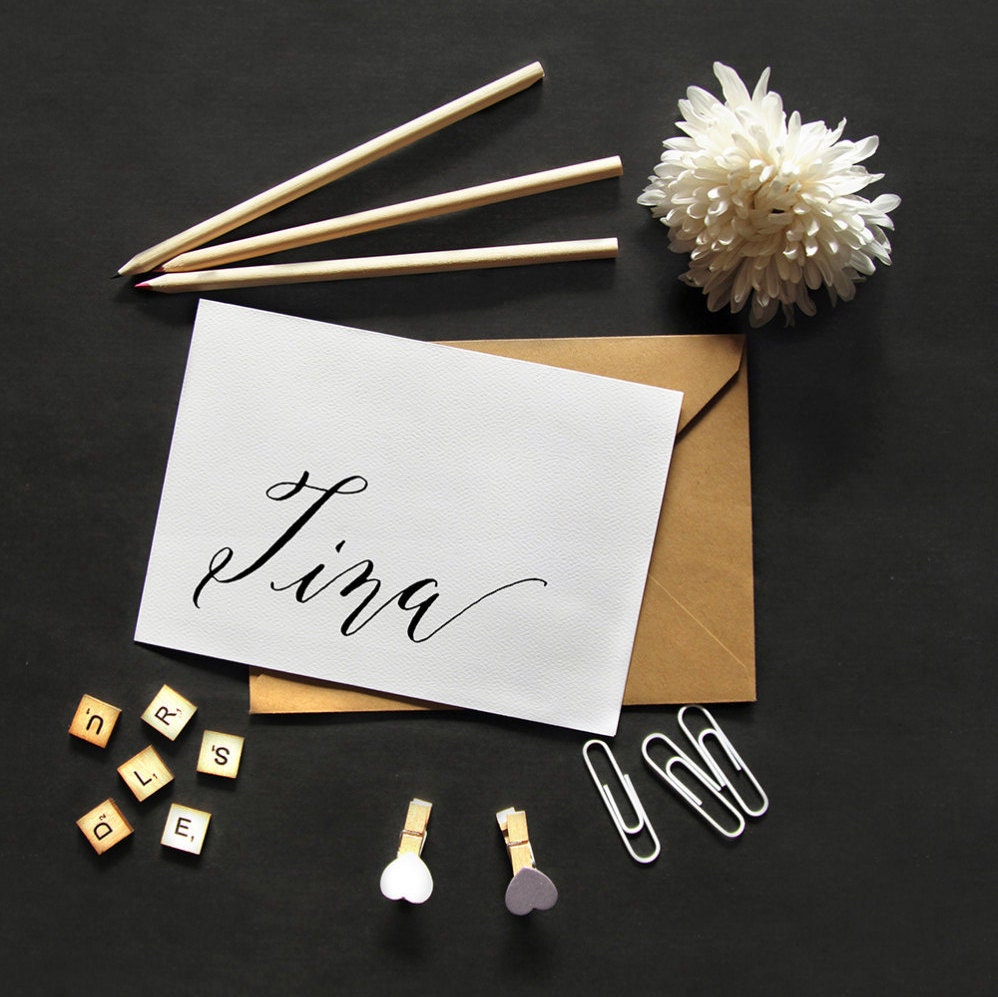 TINA Name Greeting Card Typographic Printable Art | Etsy