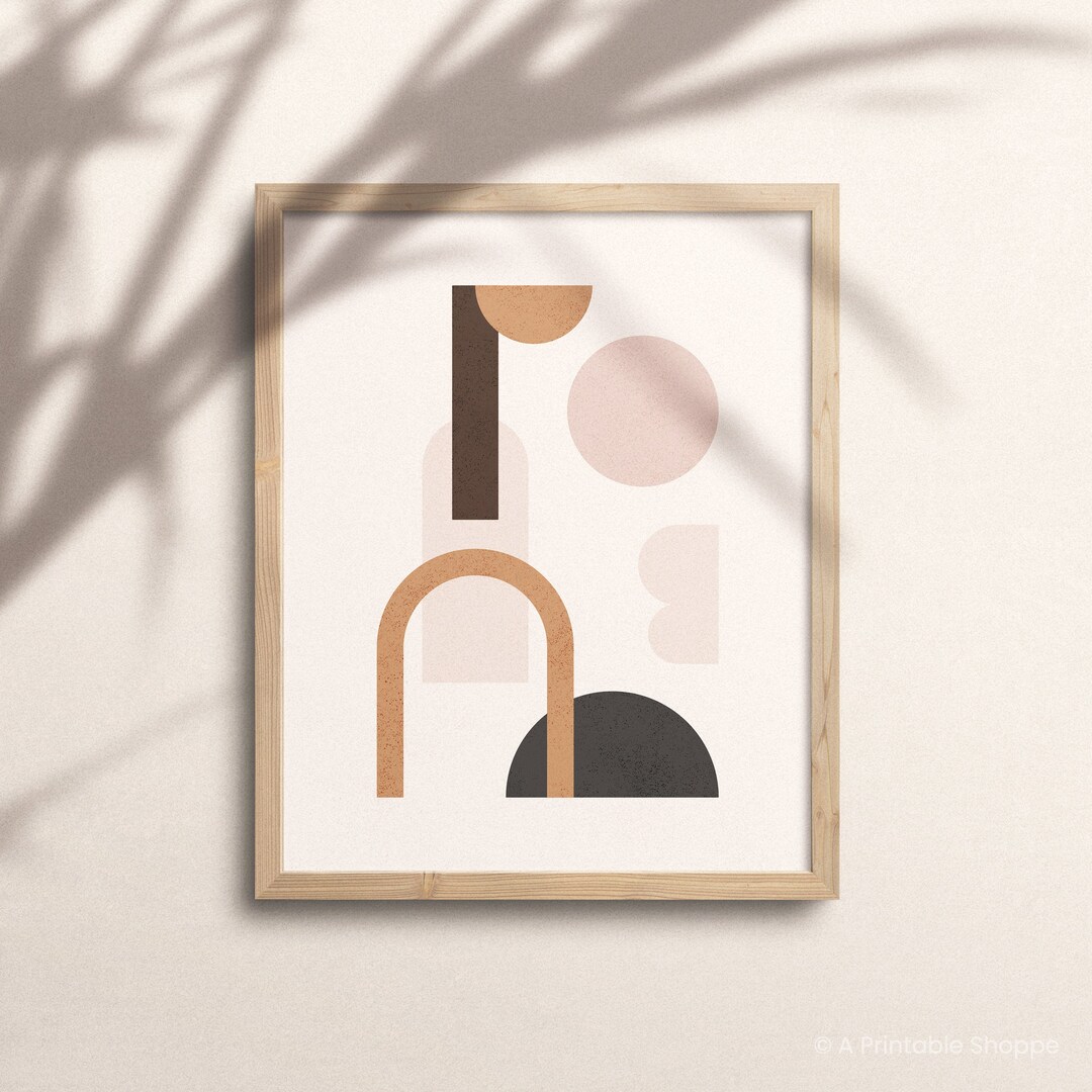 Geometric Modern Shapes Print, Instant Digital Download, Print From ...