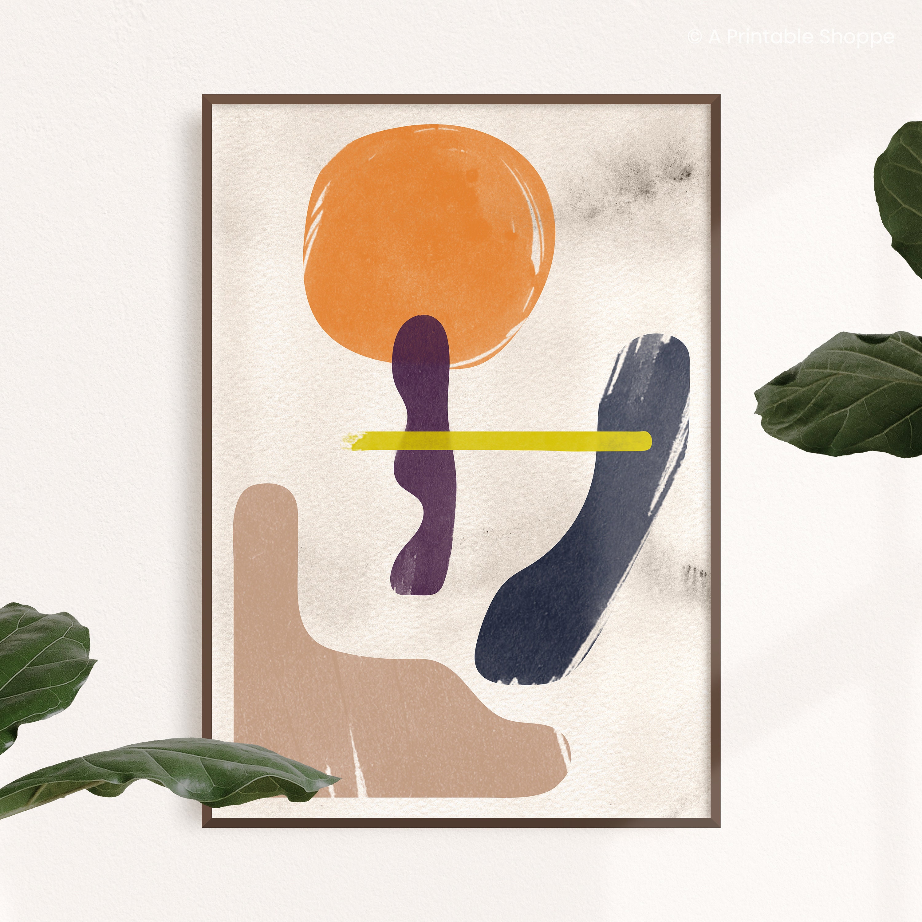 Abstract Modern Shapes Art, Instant Digital Download, Print From Home ...