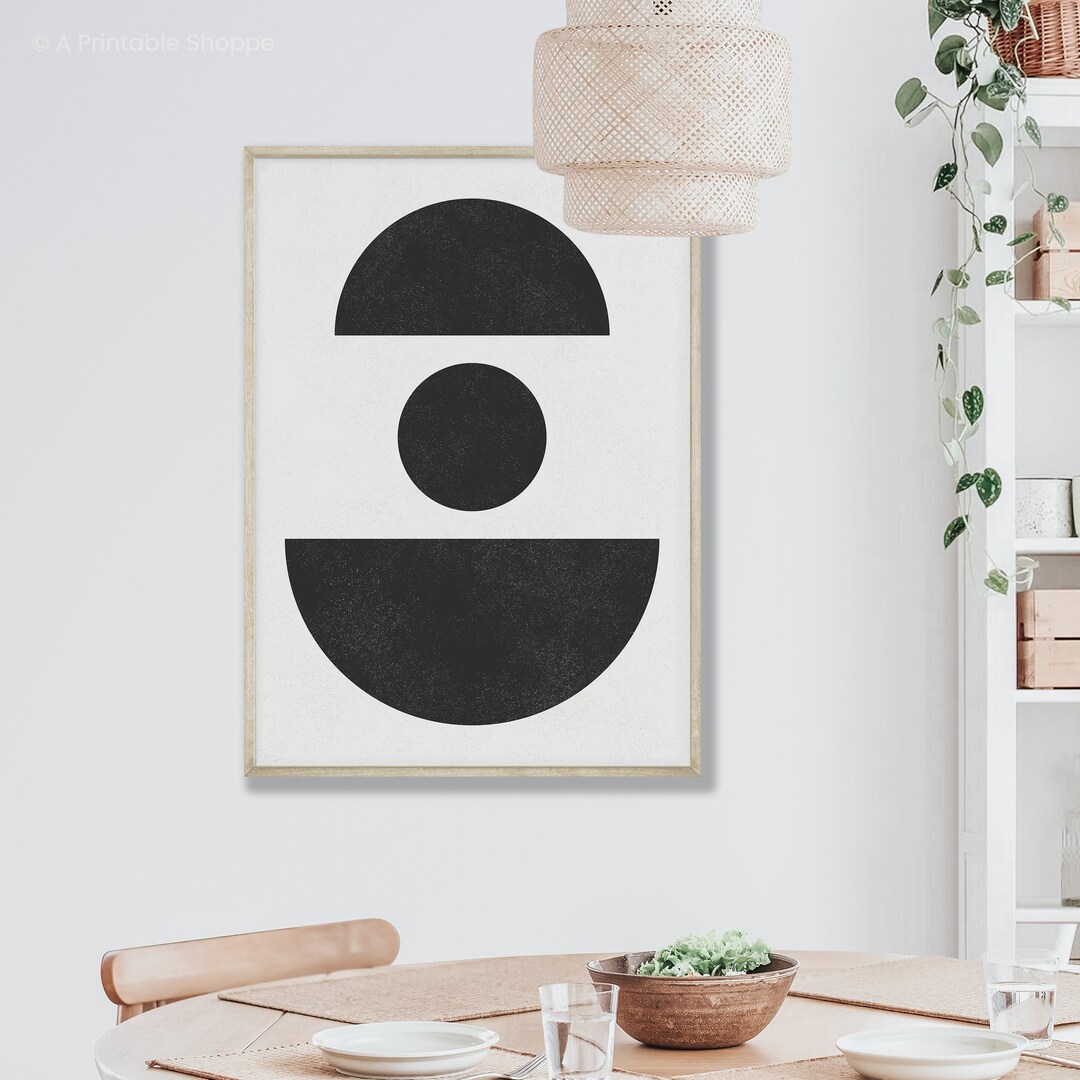 Geometric Modern Shapes Print, Instant Digital Download, Print From ...