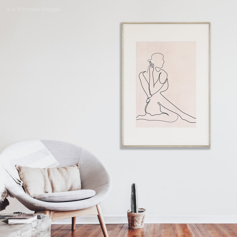 Abstract Figure Line Drawing Instant Digital Download Print | Etsy