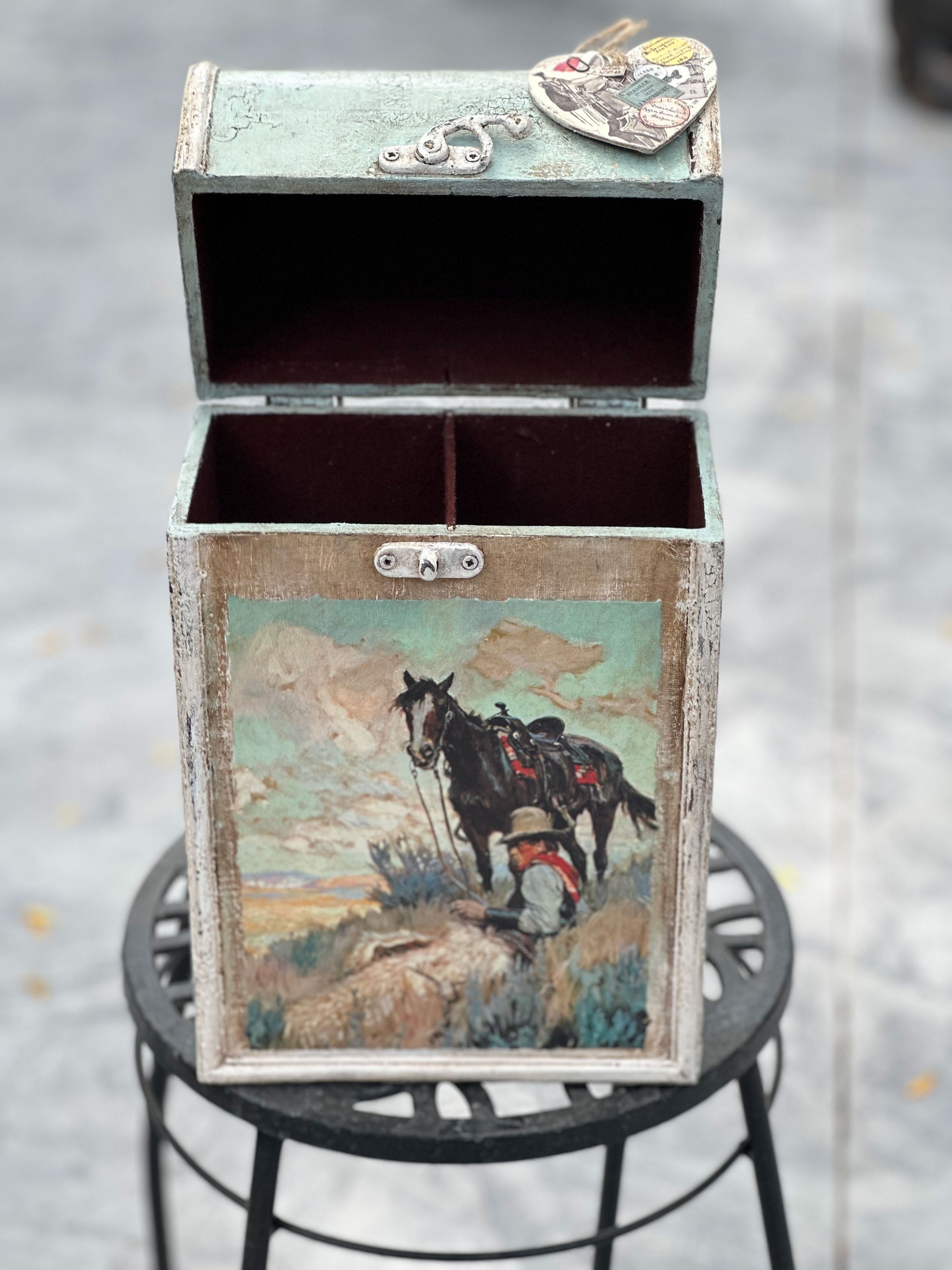 Western Wine Box, Gift Box, Keepsake Box - Etsy