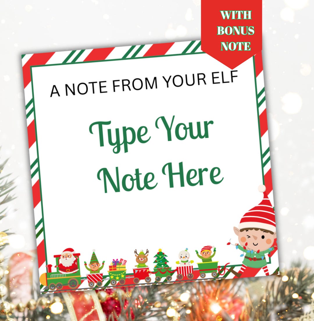 Editable Elf Note Cards, Elf Letter Christmas, Elf Stationery Blank Elf ...