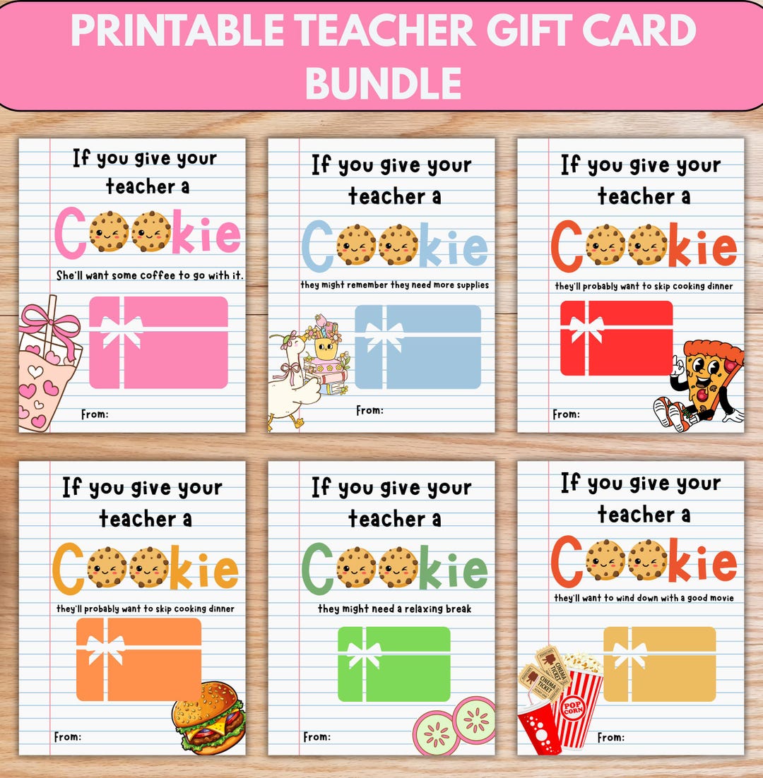 If You Give a Teacher a Cookie Printable Teacher Appreciation/back to ...