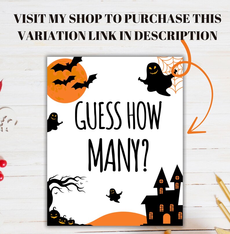 Guess How Many Candies Guessing Game Printable, Fun Halloween Game for ...