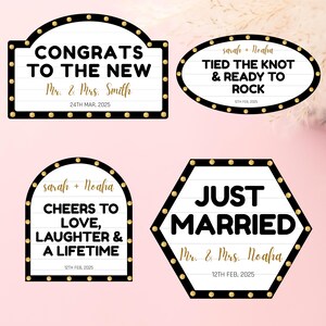 8 Editable Wedding Bottle Service Sign, Wedding Marquee Sign ...