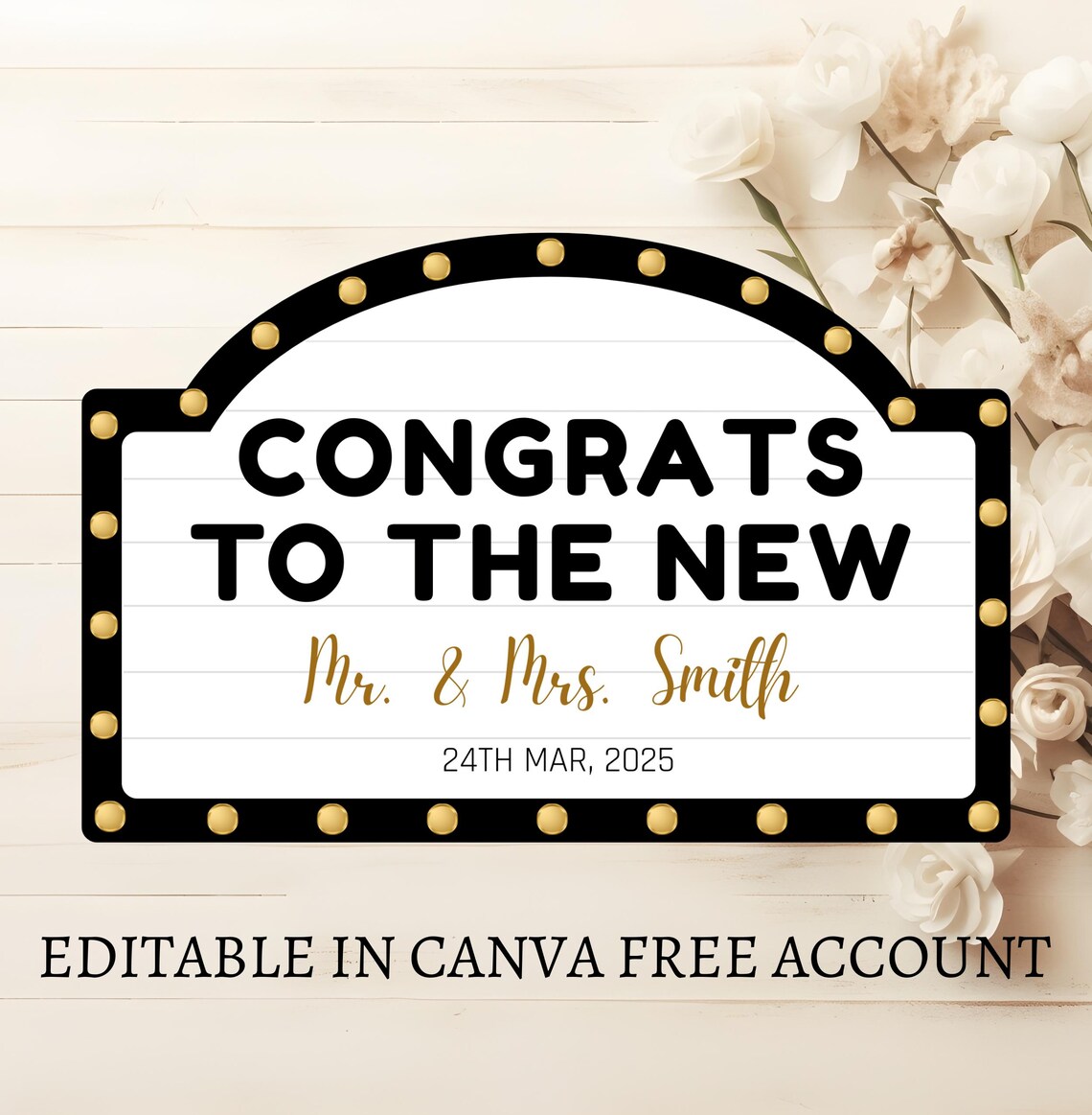 8 Editable Wedding Bottle Service Sign, Wedding Marquee Sign ...