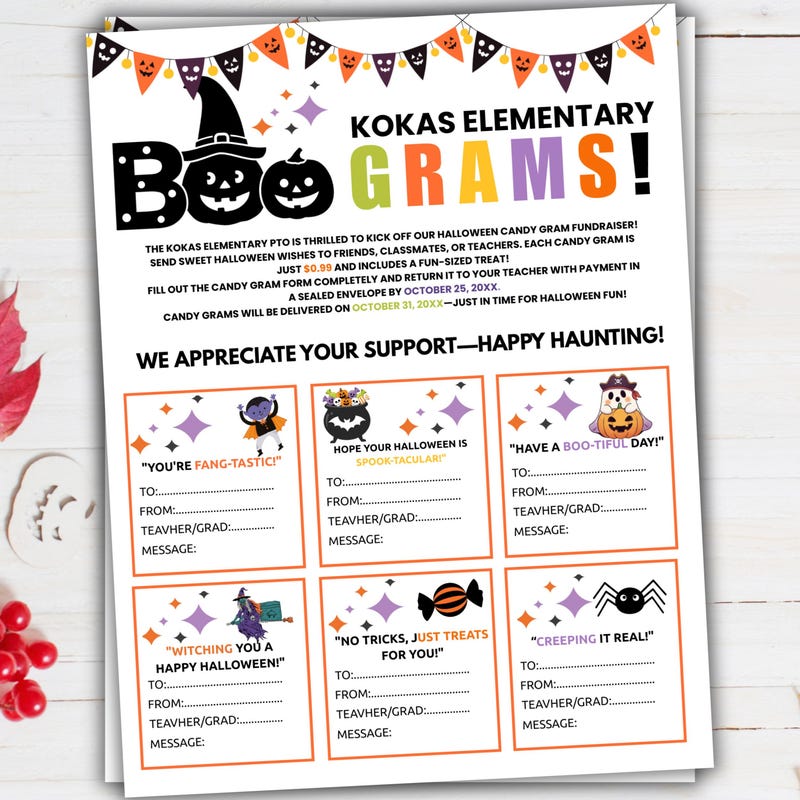Boo Grams Fundraiser - Etsy