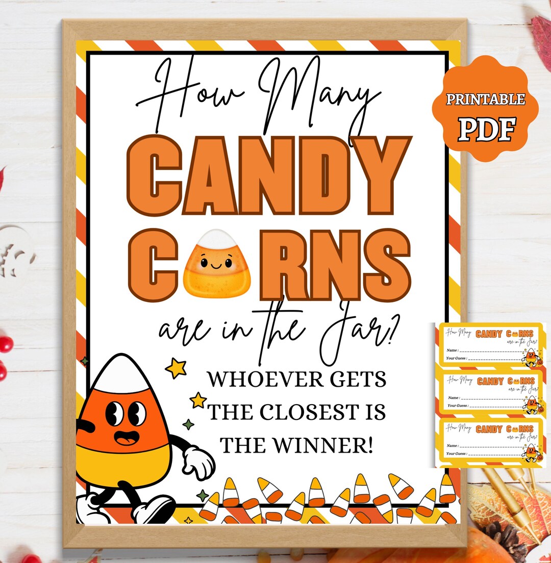 Candy Corn Guessing Game. Printable Guess How Many Candy Corns for ...