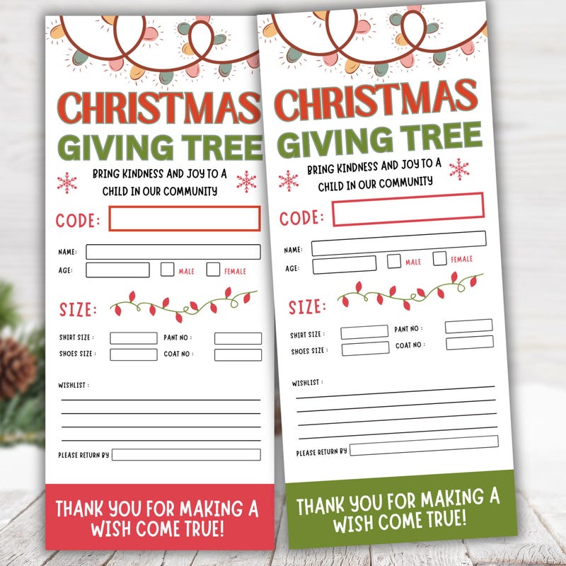 Printable Angel Tree Tags - Etsy