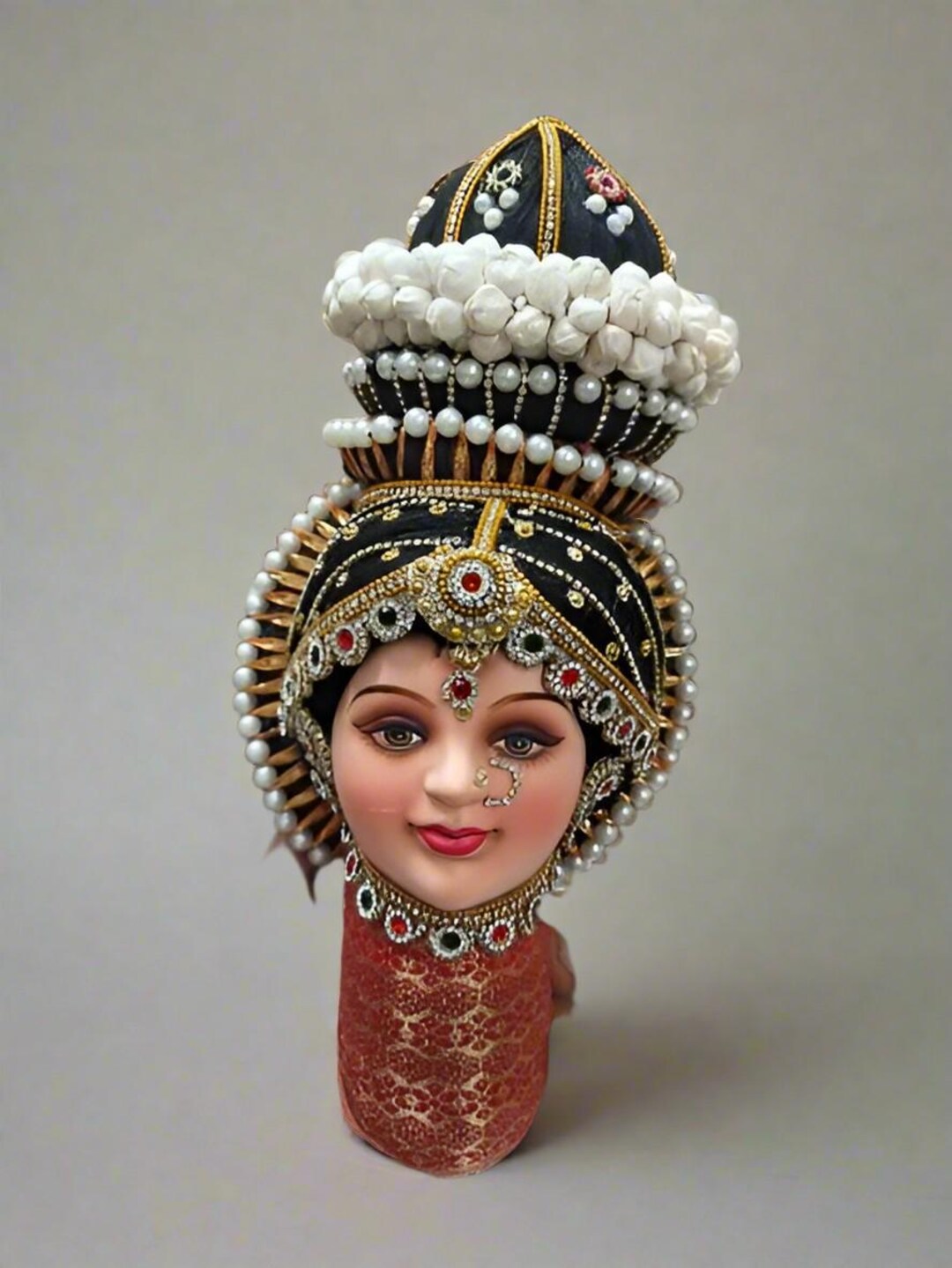 German Silver Lakshmi Face for Vara Lakshmi Pooja - Etsy