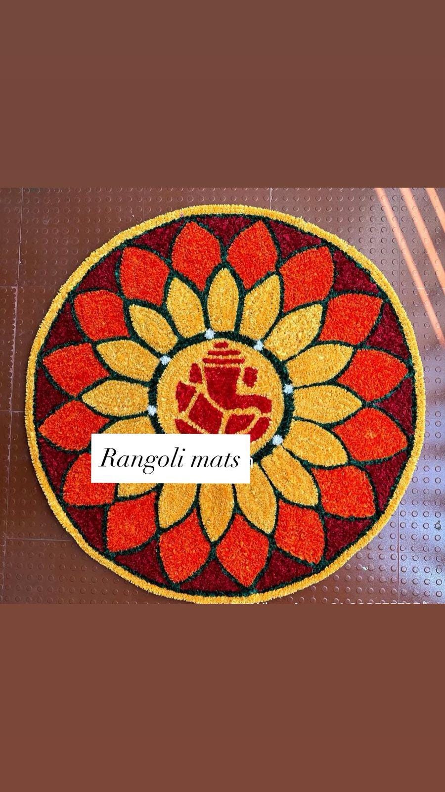Feather Yarn Peacock Rangoli Mat – Diwali Festival Home Decor Accent - Etsy