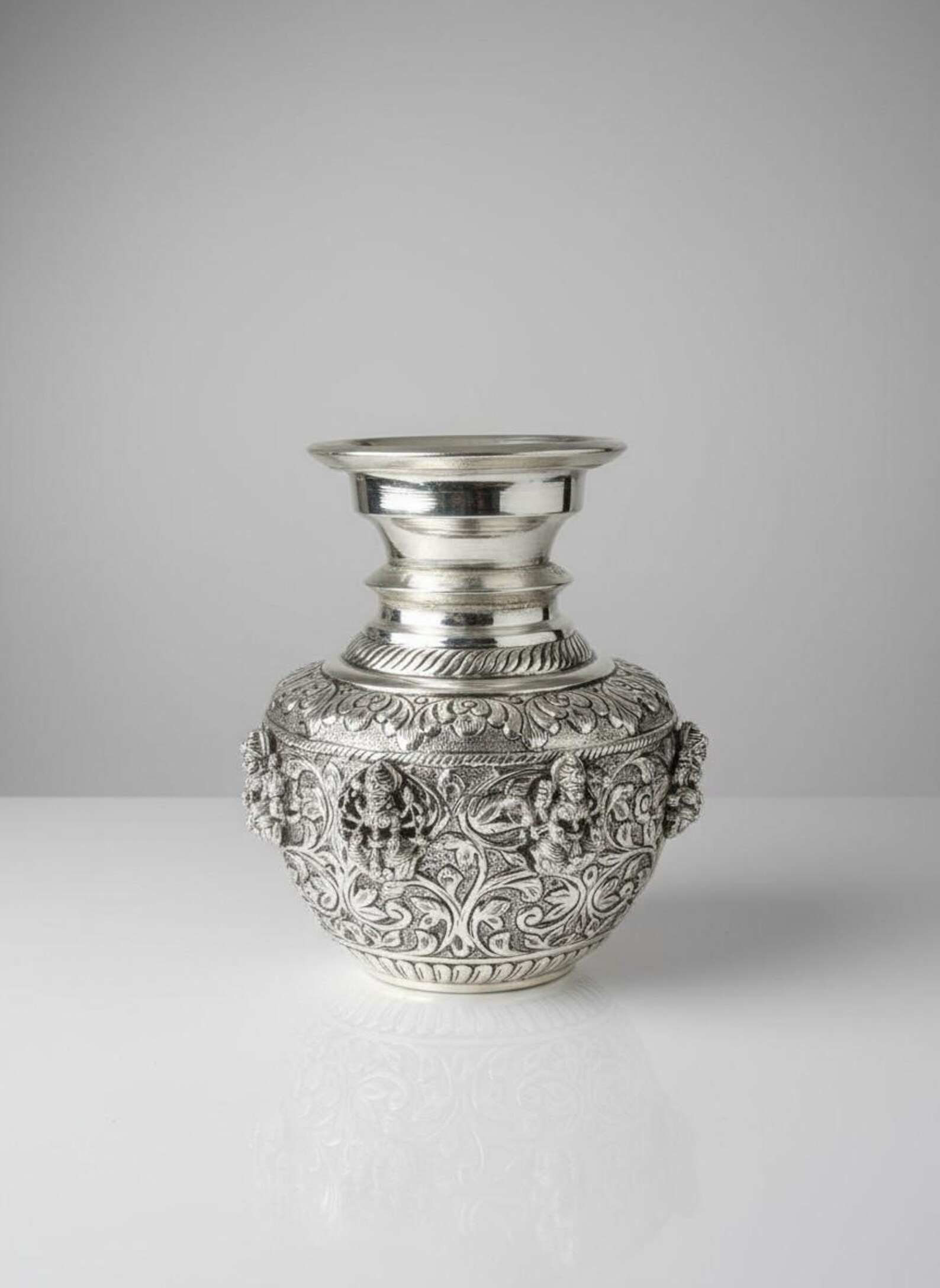 German Silver Lakshmi Kalash – Vara Lakshmi Pooja Accessory ...