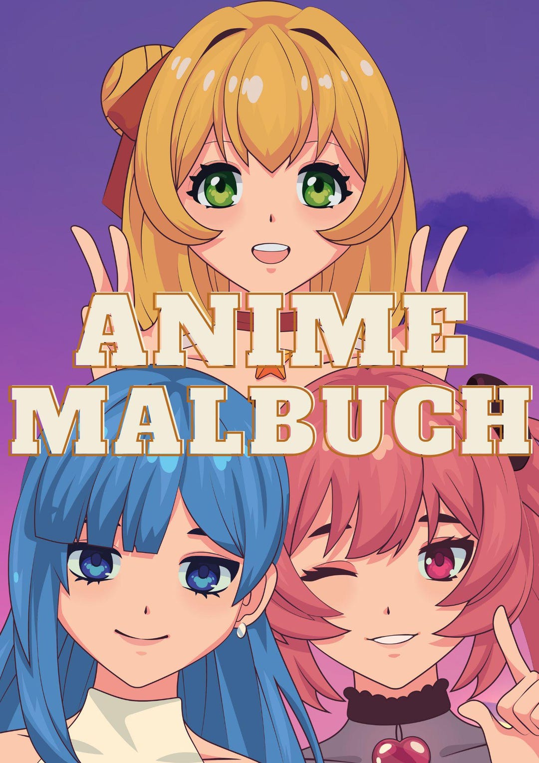 Anime Coloring Book PDF – 30 Coloring Pages to Print & Tablet | Digital ...