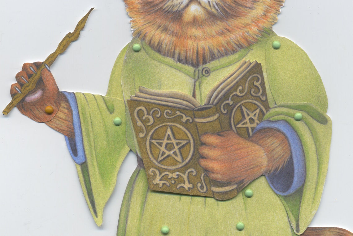 Wilfred the Wizard Cat DIY Paper Puppet Kit - Etsy