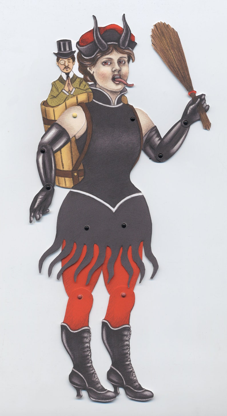 Lady Krampus Downloadable Paper Puppet - Etsy
