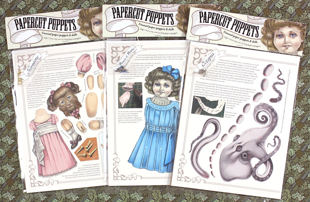 Paper Puppet Bundle - Any 3 DIY Puppet Kits - Etsy