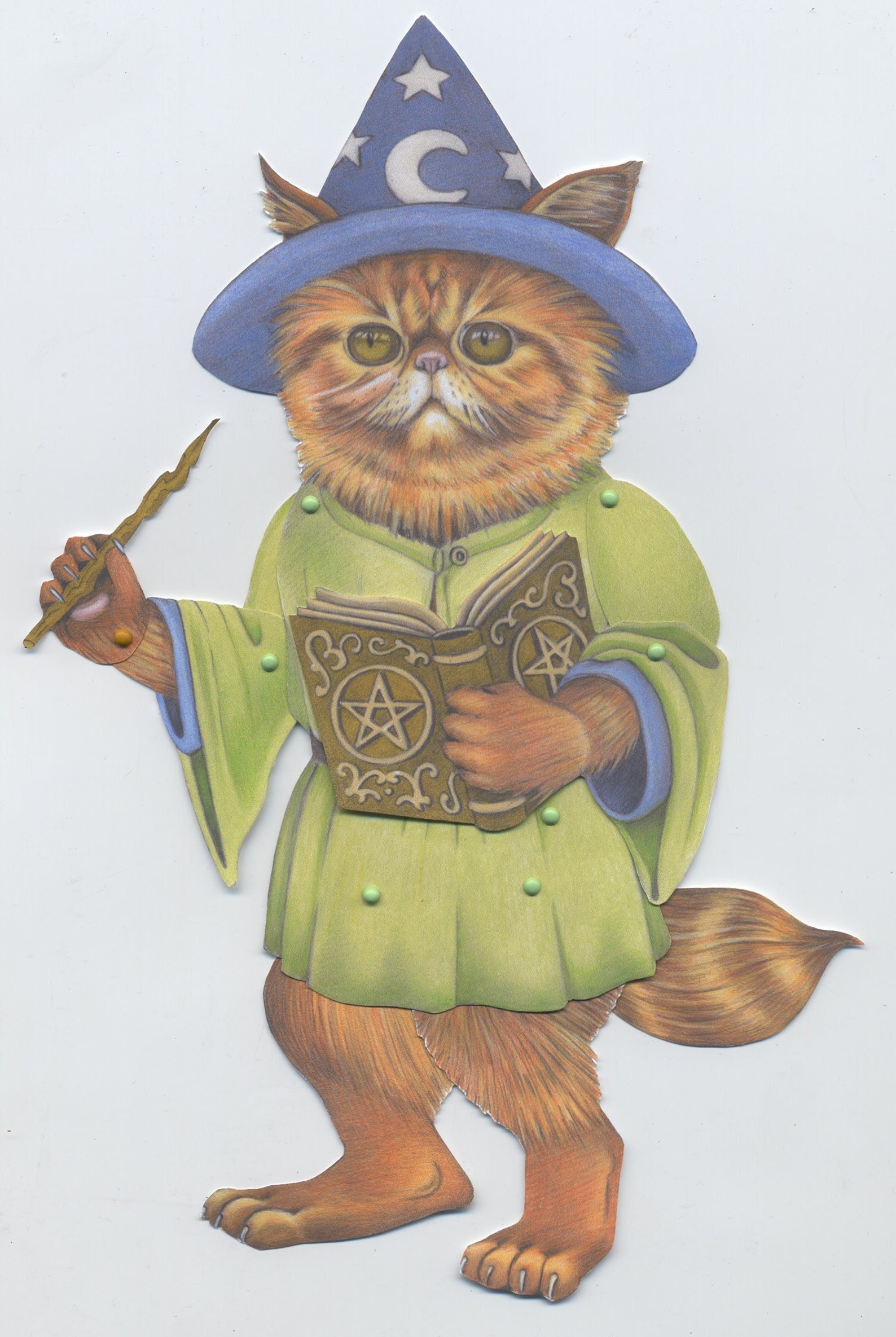 Wilfred the Wizard Cat DIY Paper Puppet Kit - Etsy
