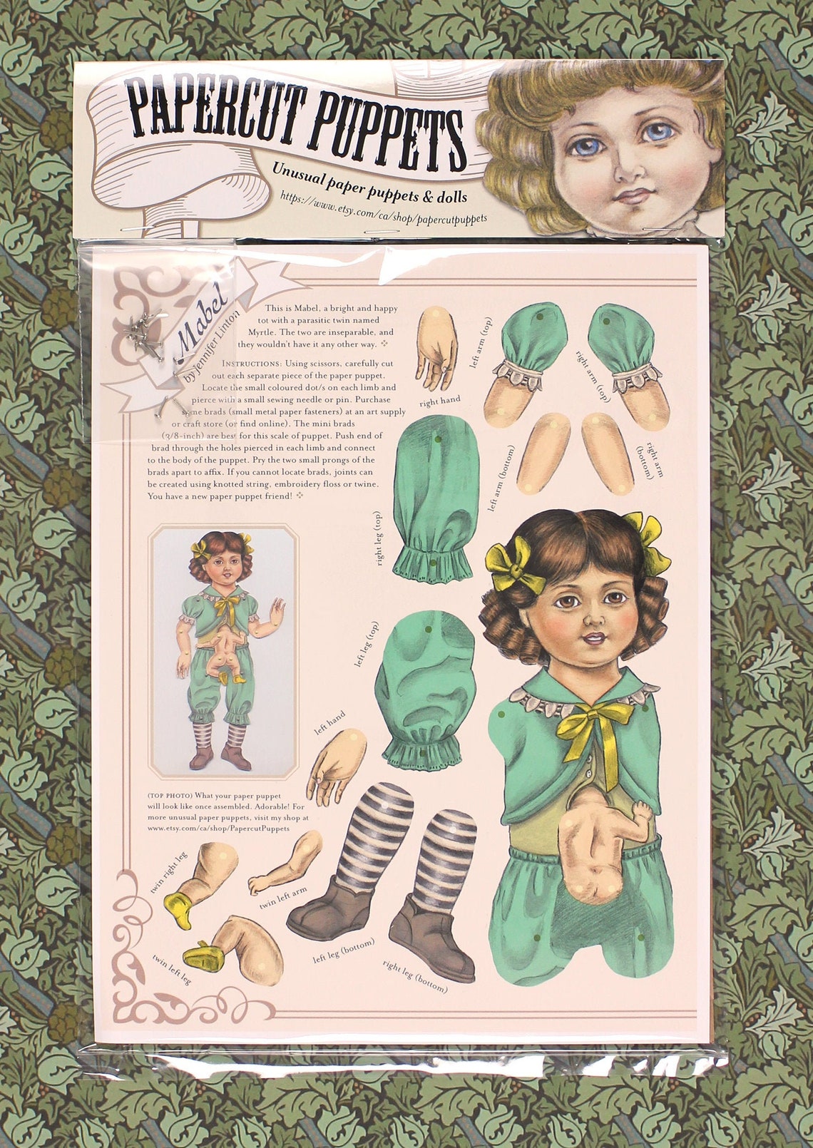 Mabel & Myrtle (parasitic Twin) DIY Paper Puppet Kit - Etsy