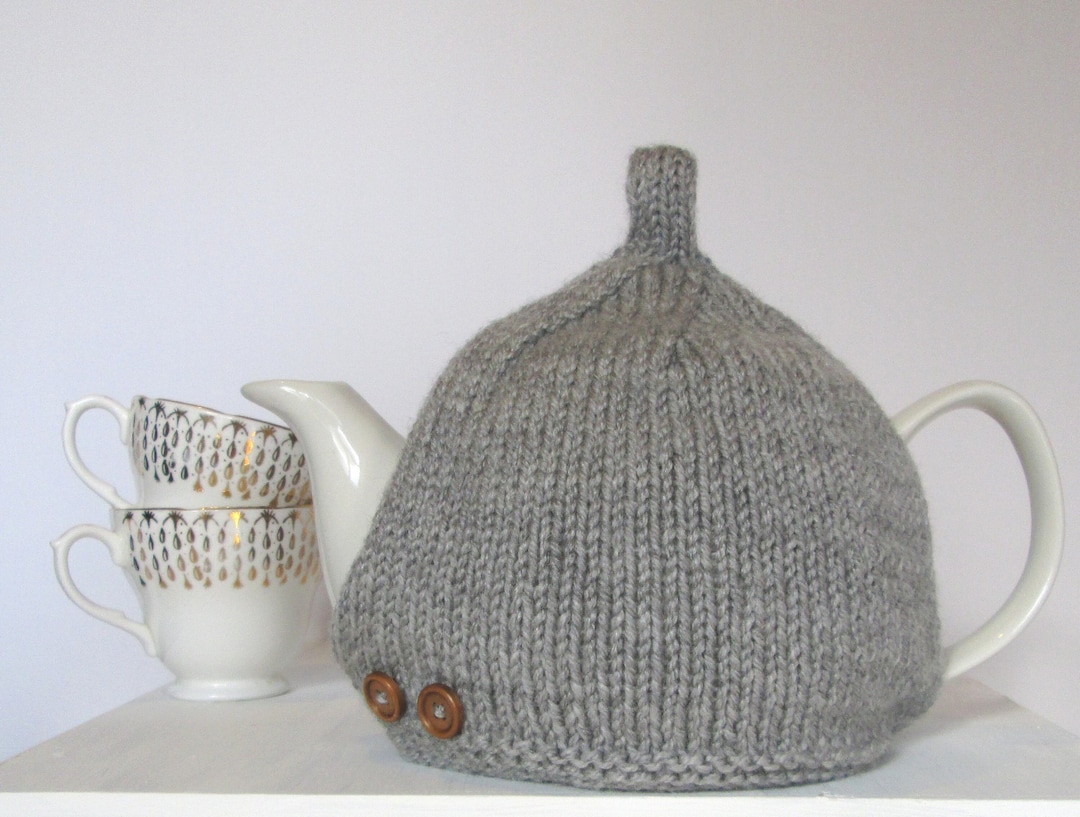 Tea Cosy in Grey Aran Wool - Etsy