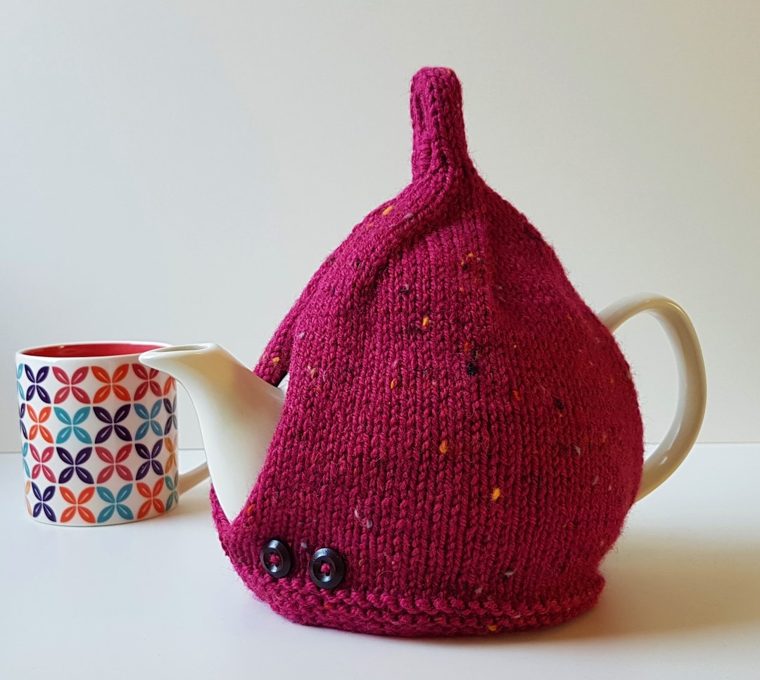 Tea Cosy in Heather Pink Tweed Aran Wool - Etsy