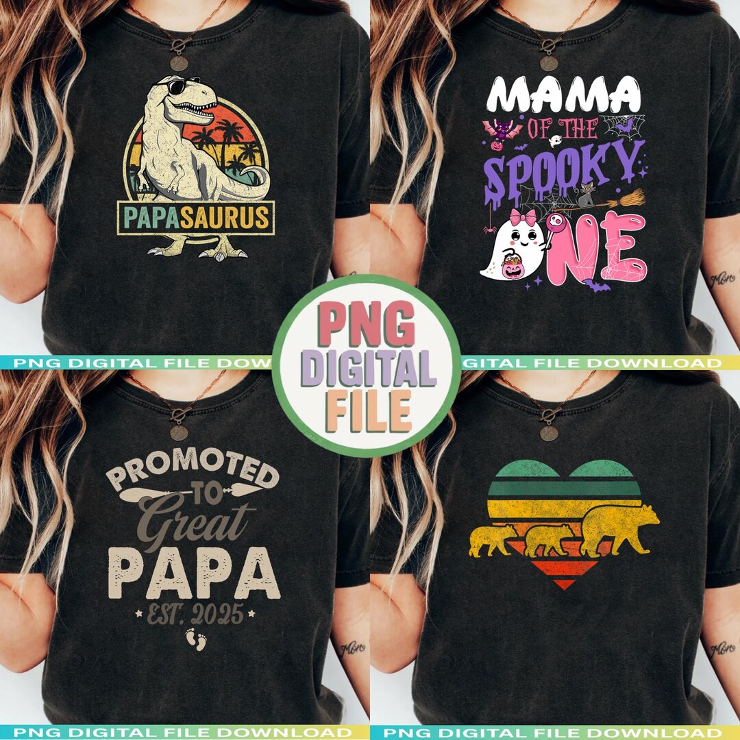 Family Matching Designs PNG Bundle, Spooky One Halloween Ghost, Mama ...