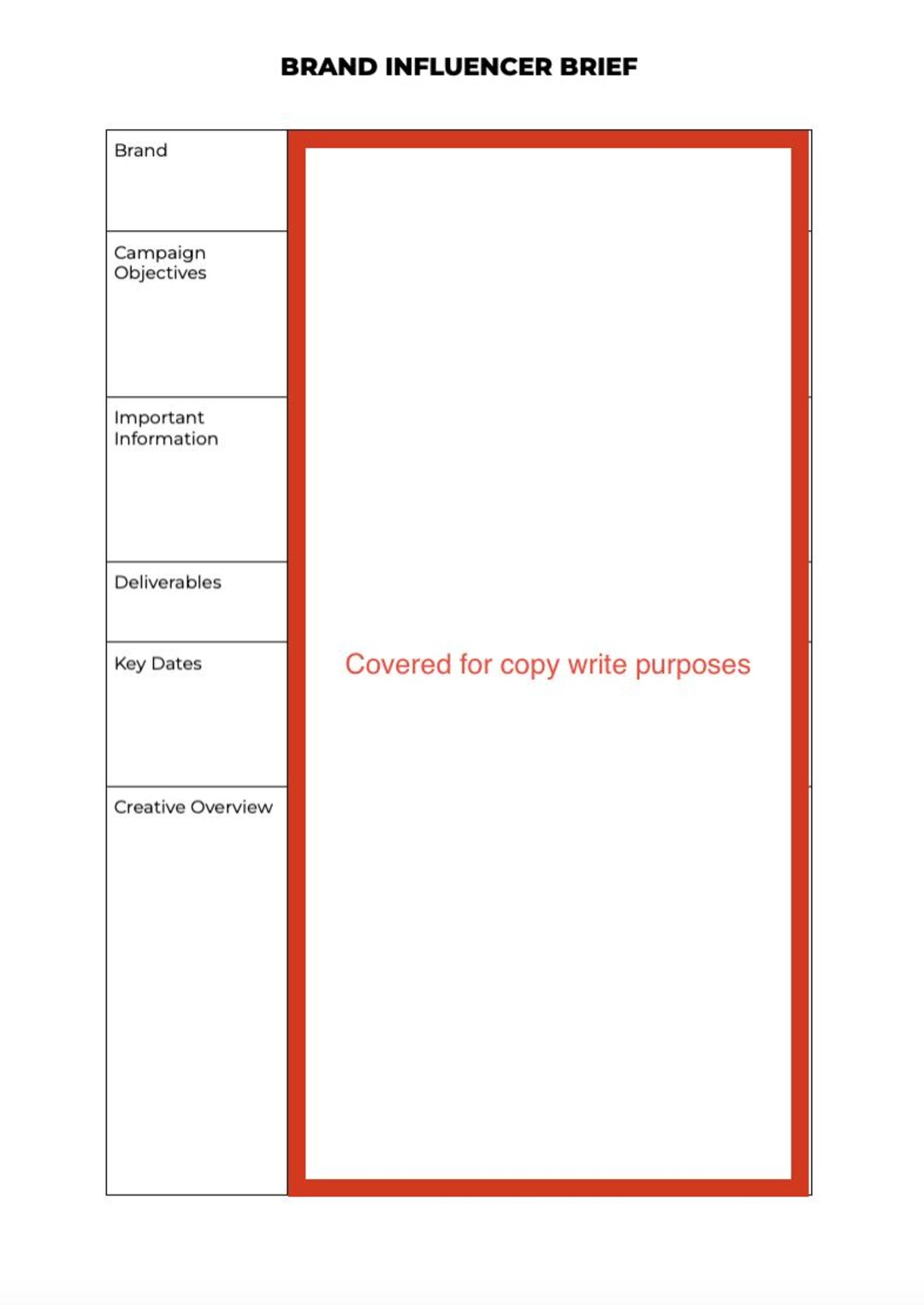 Influencer/creator/ugc Brief Template: How to Breakdown - Etsy
