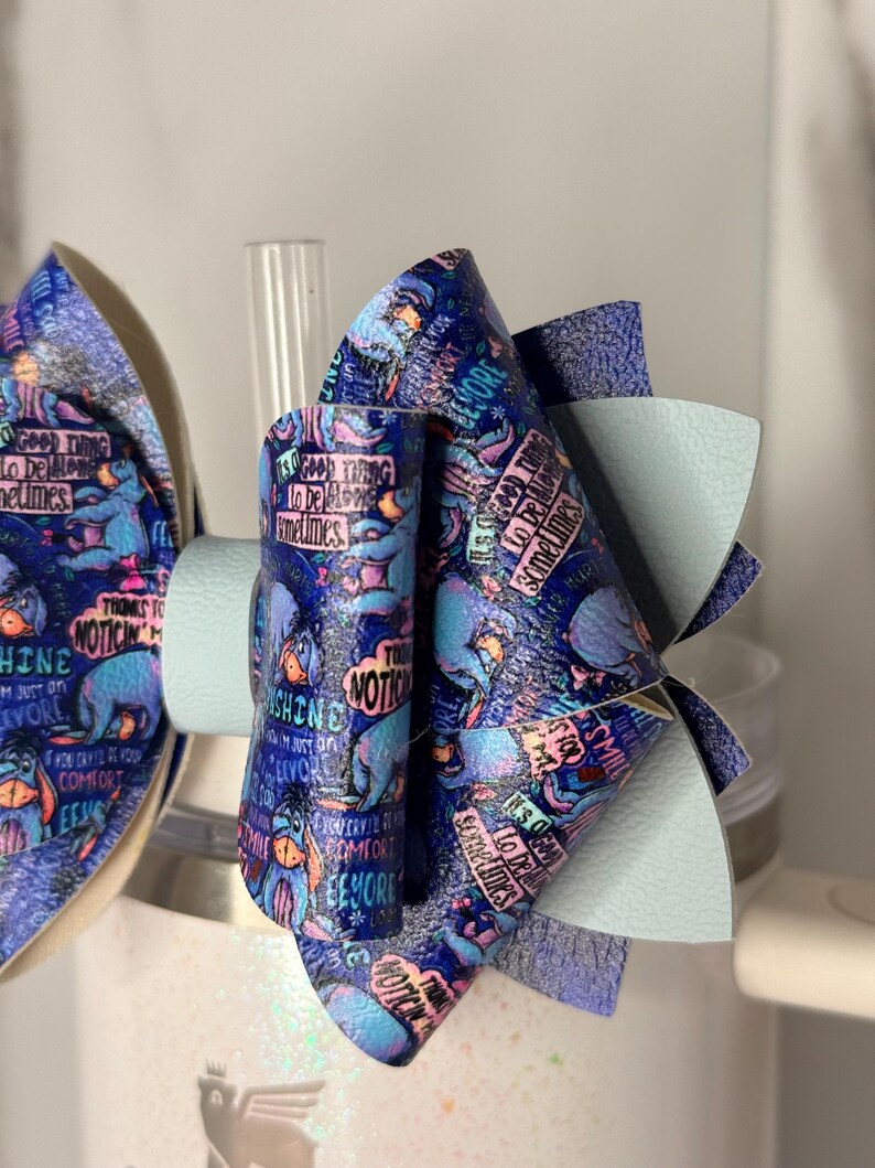Eeyore Tumbler Bow | Mental Health Positive Quotes - Etsy