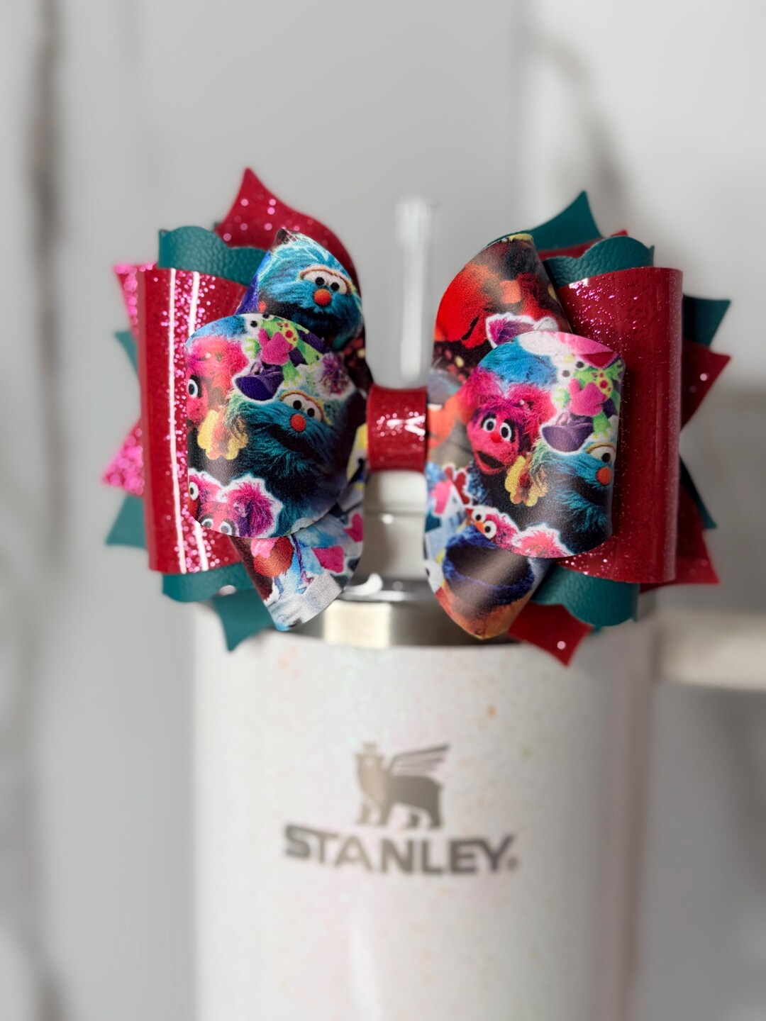 Puppet Character Tumbler Bow | Stanley Cup Accessory - Etsy