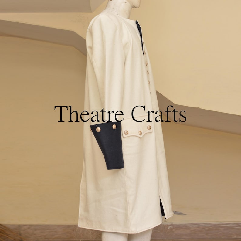 White Wool Military Frock Coat: 18th Century French Marine Uniform - Etsy