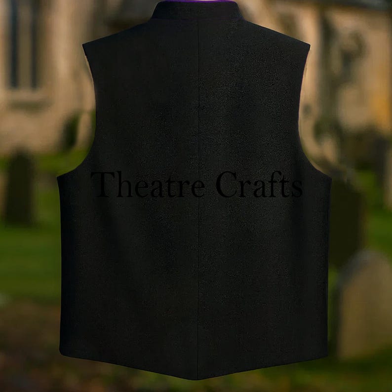 Clergy Vest Roman: Priest Clerical Catholic Preacher Black Wool ...