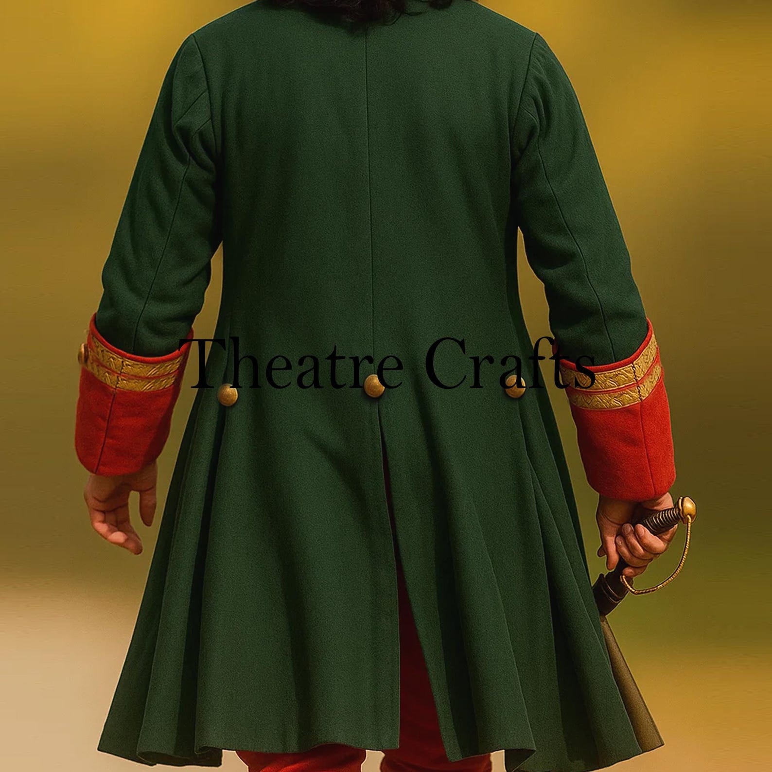 18th Century Colonial Frock Coat: British Continental War Reenactment ...