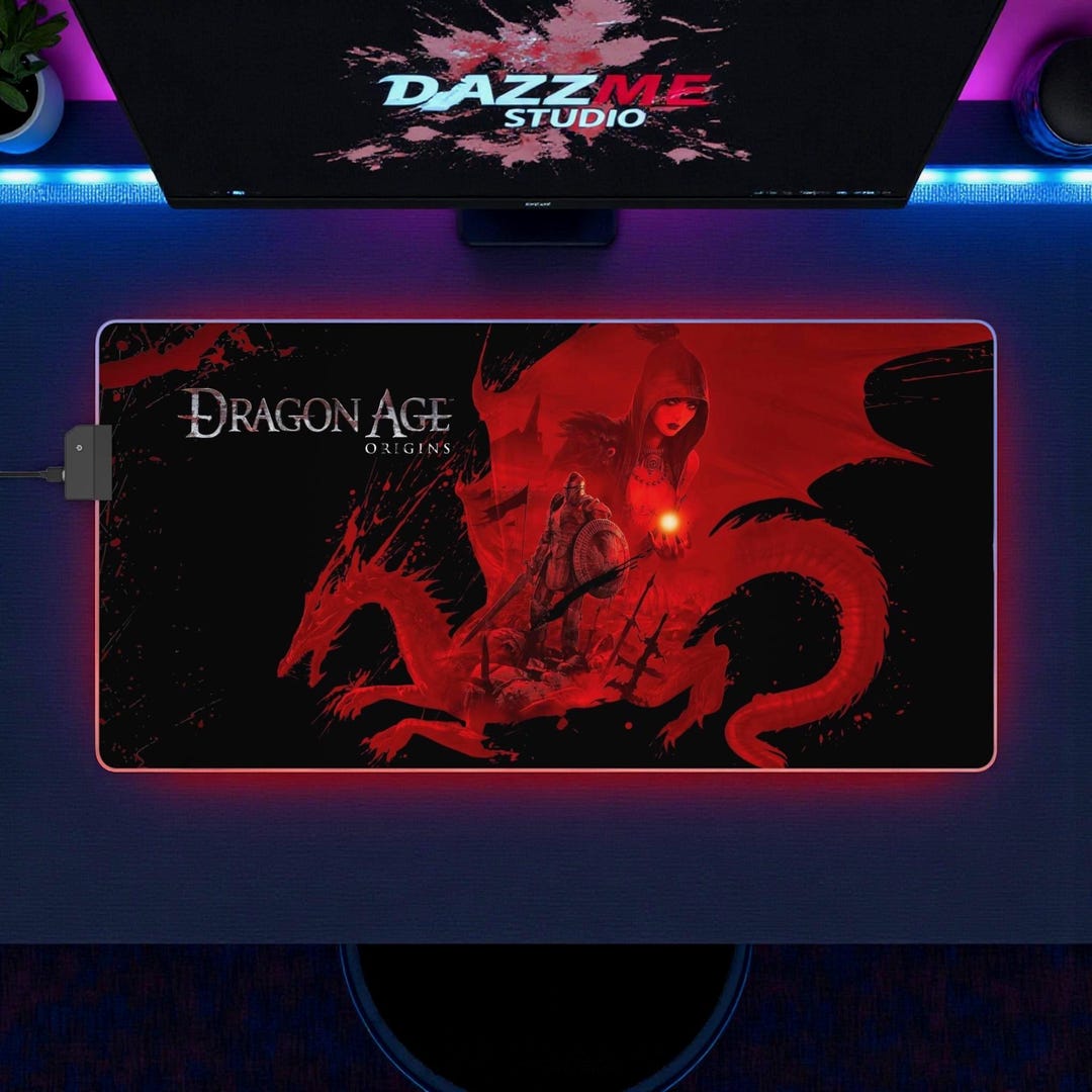 Dragonage LED Gaming Mouse Pad | RGB Mouse Pad With Dragon Artwork - Etsy