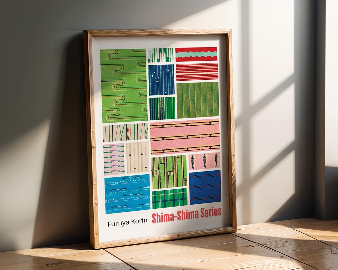 Japanese Geometric Art Print | Contemporary Korin Inspired Collage ...
