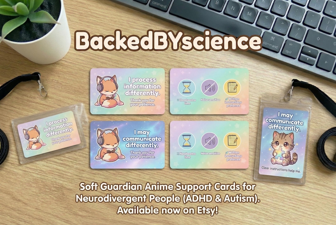 Anime ADHD and Autism Card | Cute Neurodivergent Support Card ...