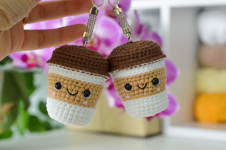 Crochet Pattern Mini Coffee Cup Keychain| Easy Amigurumi PDF Tutorial ...
