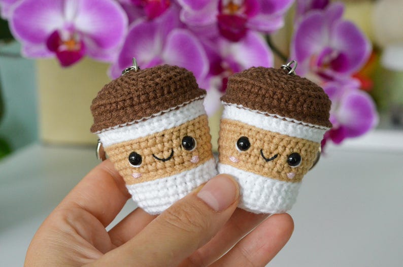 Crochet Pattern Mini Coffee Cup Keychain| Easy Amigurumi PDF Tutorial ...