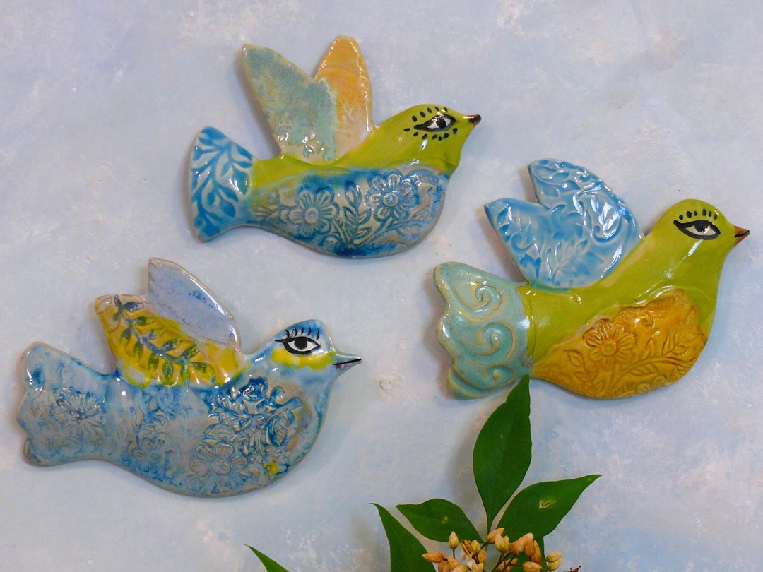 Ceramic Wall Hanging Bird Handmade Ceramic Wall Decor Bird - Etsy