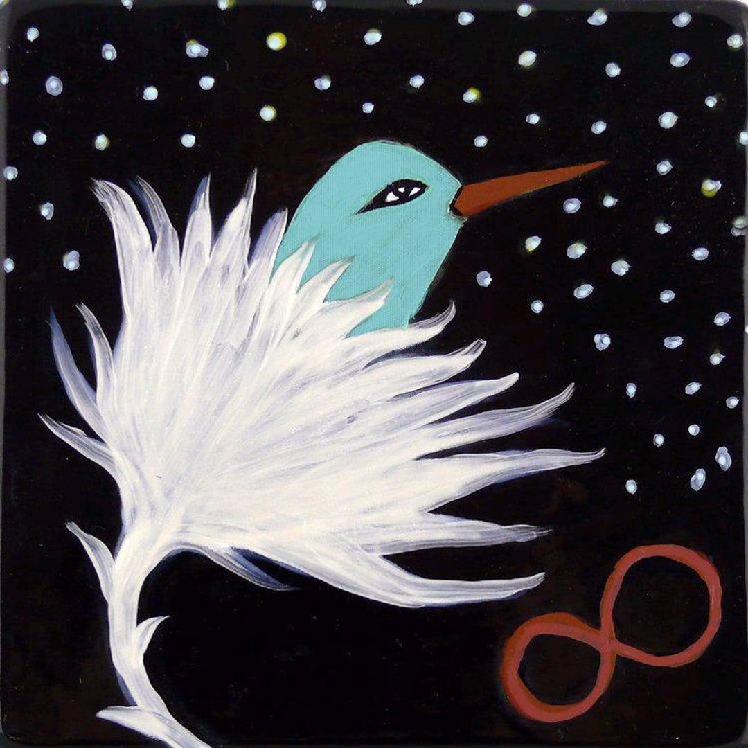 Pop-up Bird Tile, Ceramic Art Tile. Colorful and Fun Blue Hummingbird ...