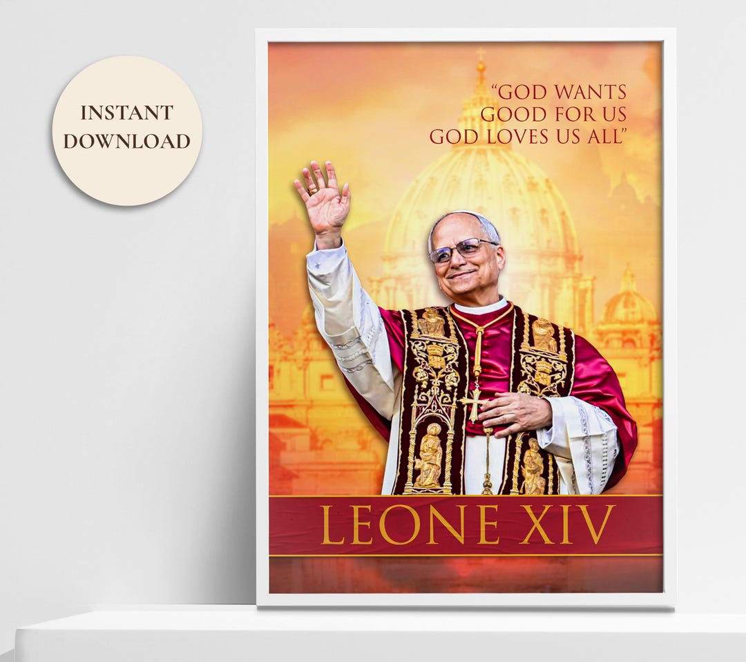 Pope Leone XIV Art Print: Catholic Modern Decor (digital Download) - Etsy