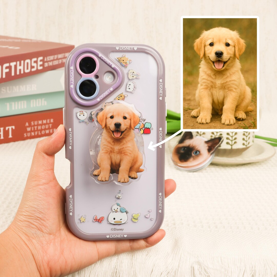Personalized Magsafe Phone Grip With Your Photo, Custom Pet Face Phone ...
