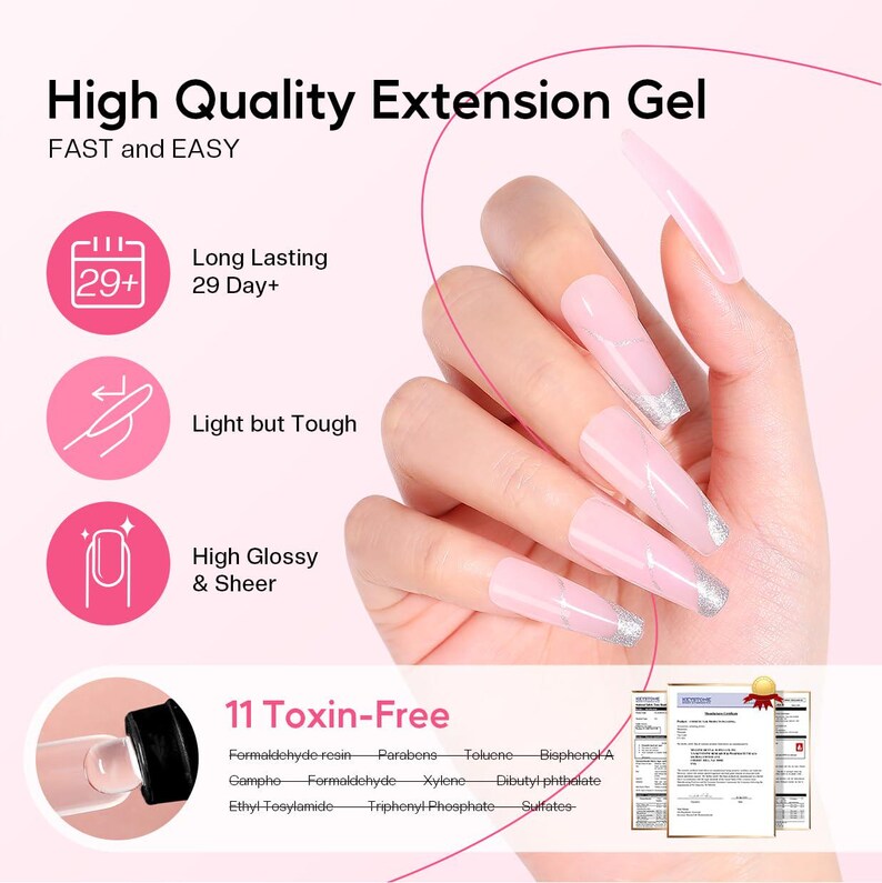 15 Color Poly Gel Nail Extension Kit: Beginner DIY Nail Art Set - Etsy