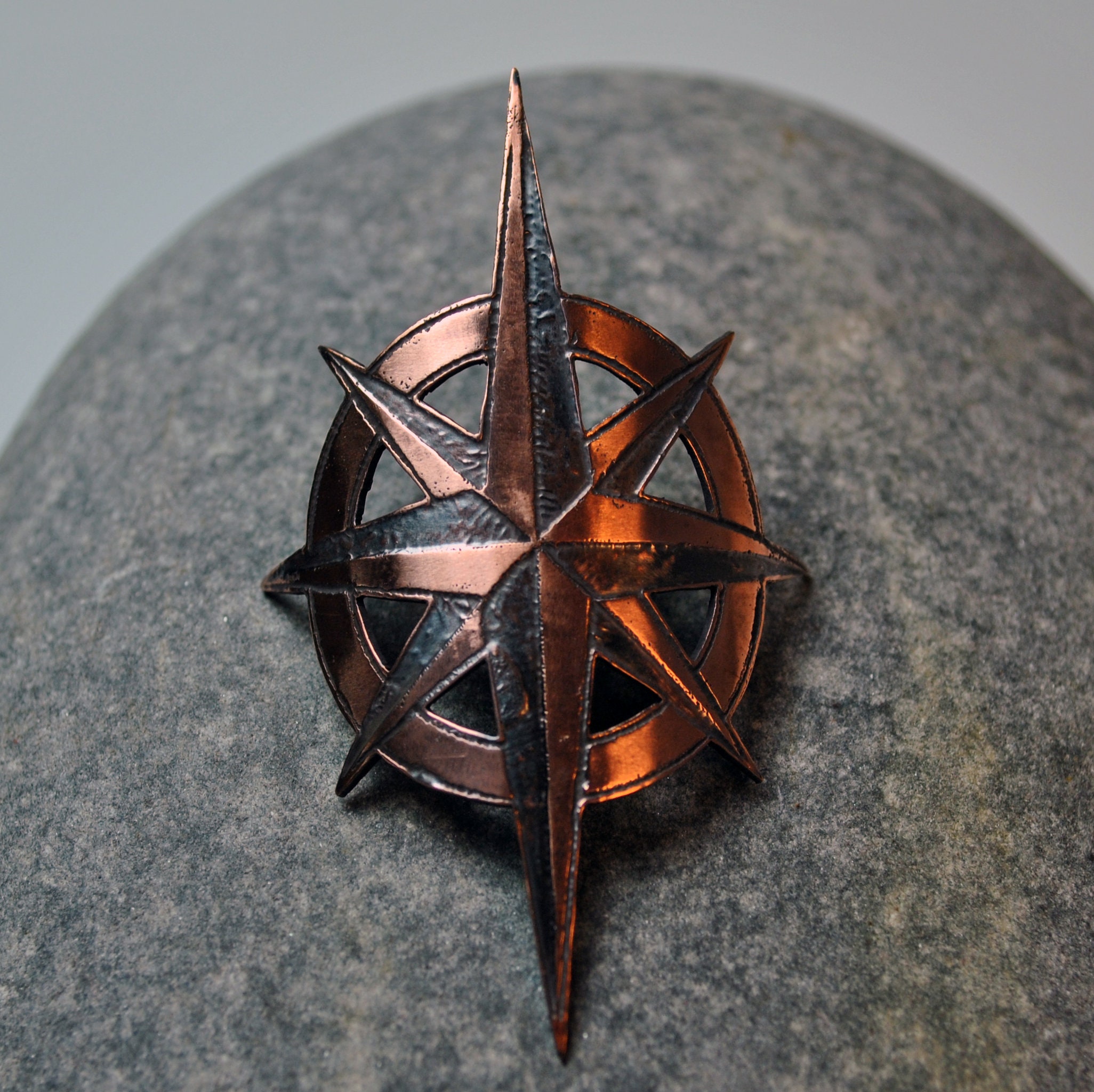 Compass Rose Head Badge - Etsy